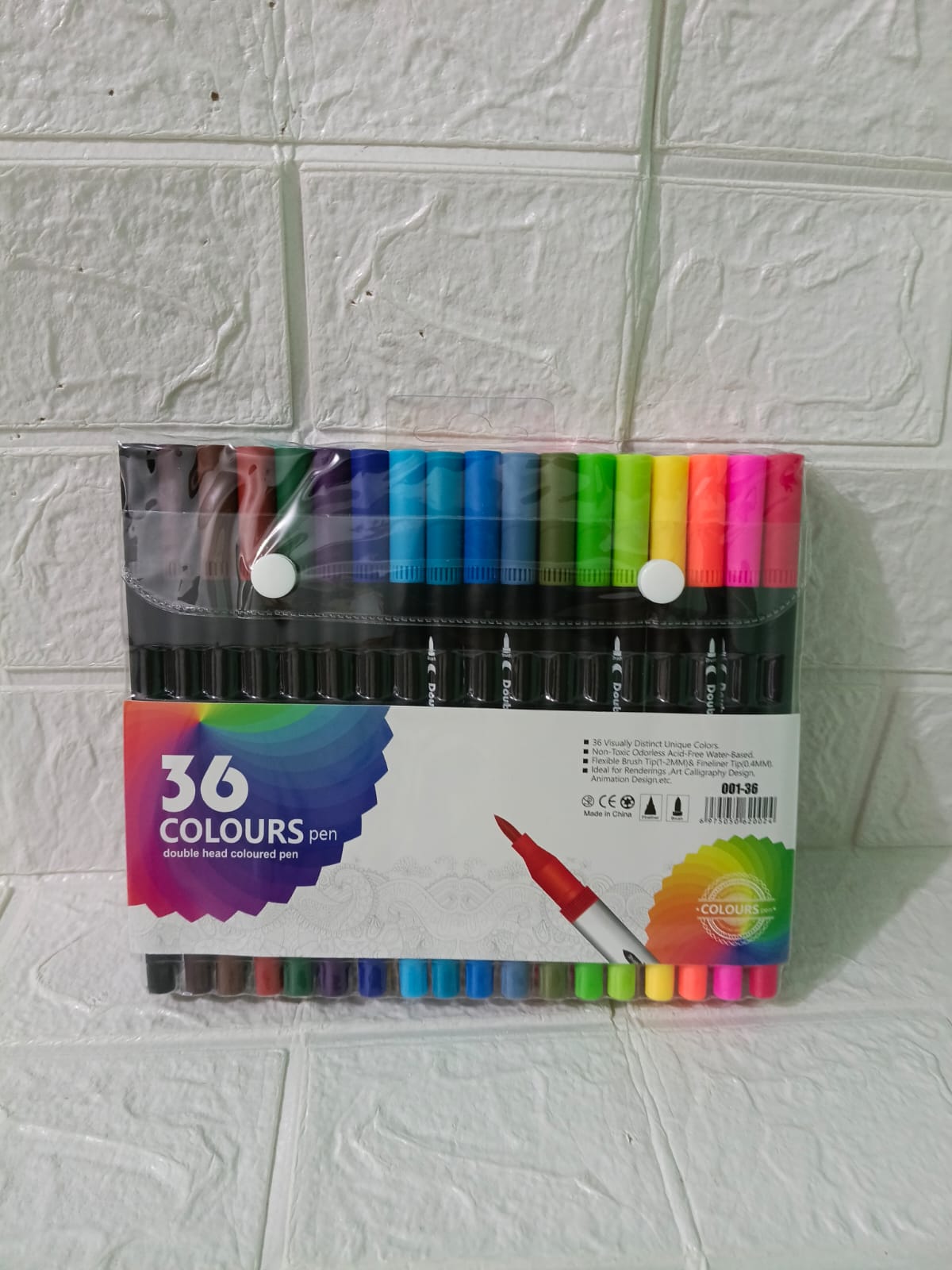 PLUMONES DOBLE PUNTA X 36UND