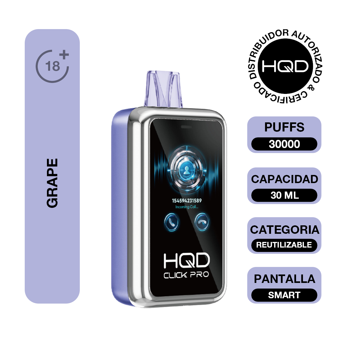 Ripley - HQD CLICK PRO KIT (30000 PUFFS) - GRAPE