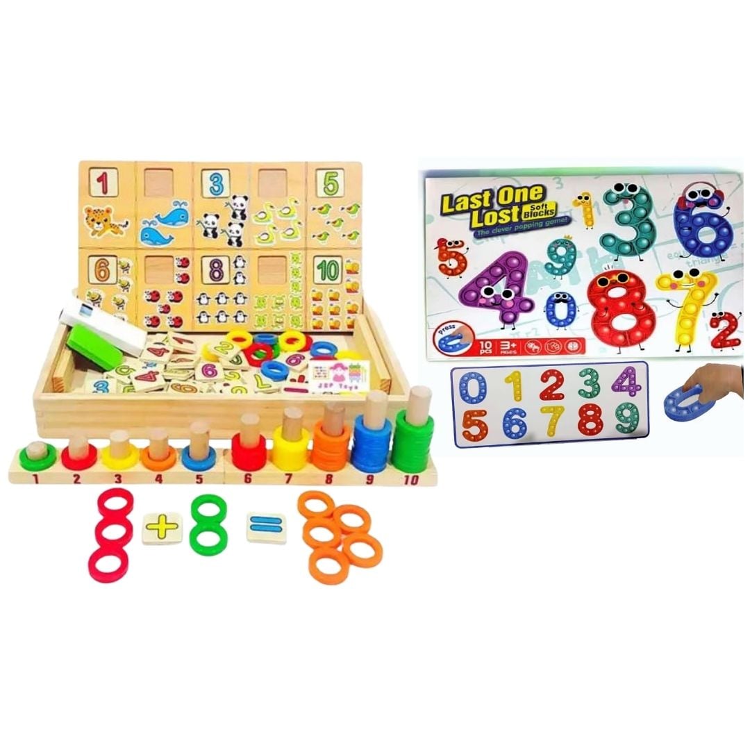 DIDÁCTICOS PIZARRA MATEMÁTICA DONUTS + POP IT NÚMEROS ANTIESTRES