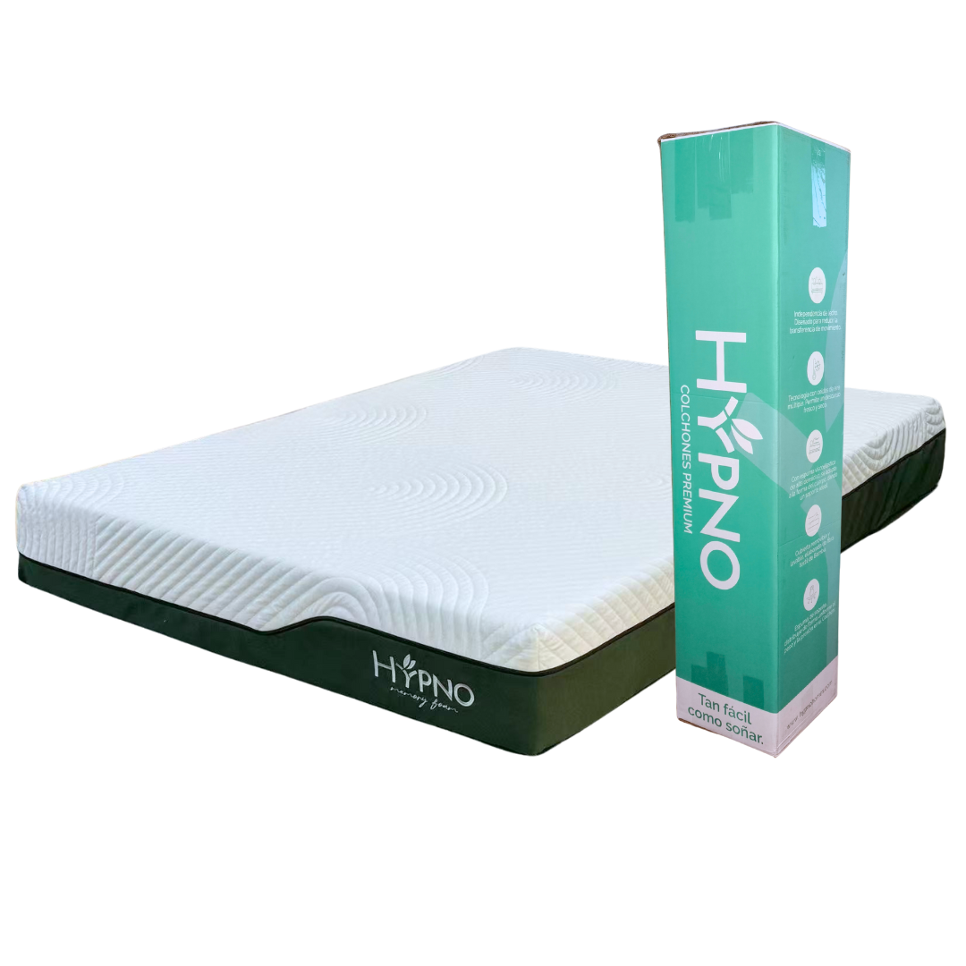 Colchon Viscoelástico Hypno King Con Funda Bambú