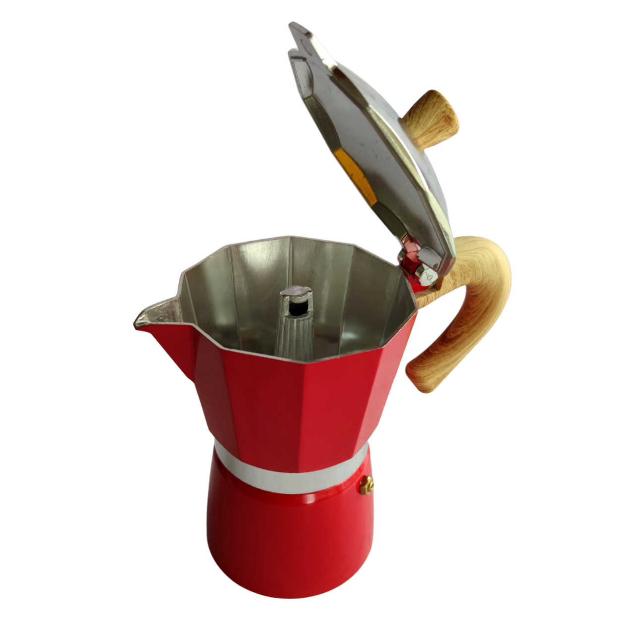 CAFETERA MOKA ITALIANA ROJA 6 TAZAS - VINTAGE