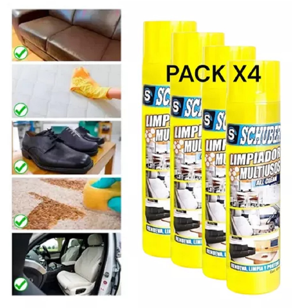 ESPUMA LIMPIADORA MULTIUSOS SCHUBERT 650ML PACK 4 UNIDADES