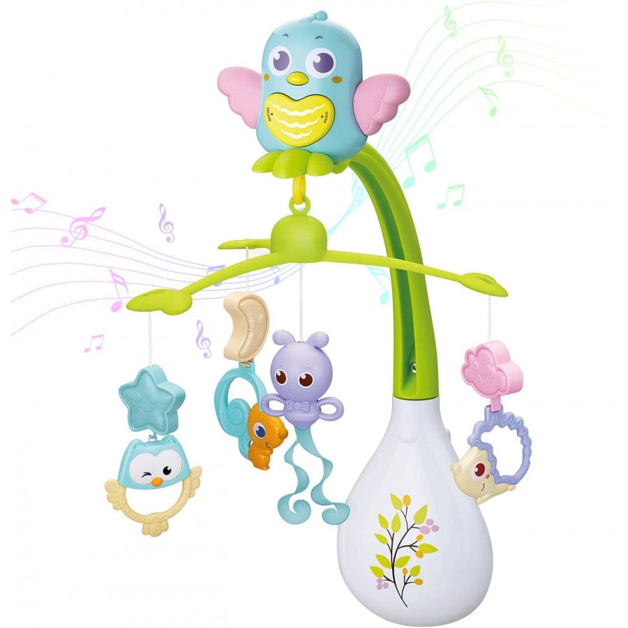 MOVIL CUNA MUSICAL ROTACIÓN 360 GRADOS PARA BEBÉS