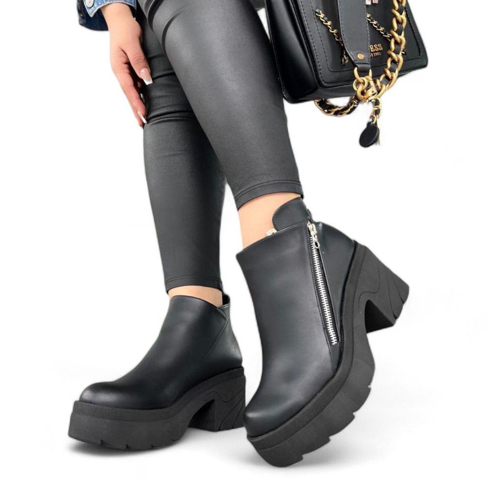 Ripley - BOTIN MUJER PLATAFORMA 3 TACO 5 015L-60 COLOR NEGRO