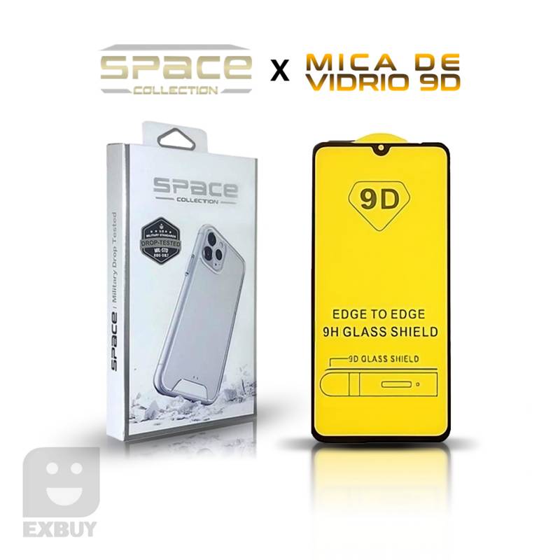 Ripley - CASE SPACE PARA XIAOMI REDMI NOTE 9 Y MICA DE CELULAR 9D 21D