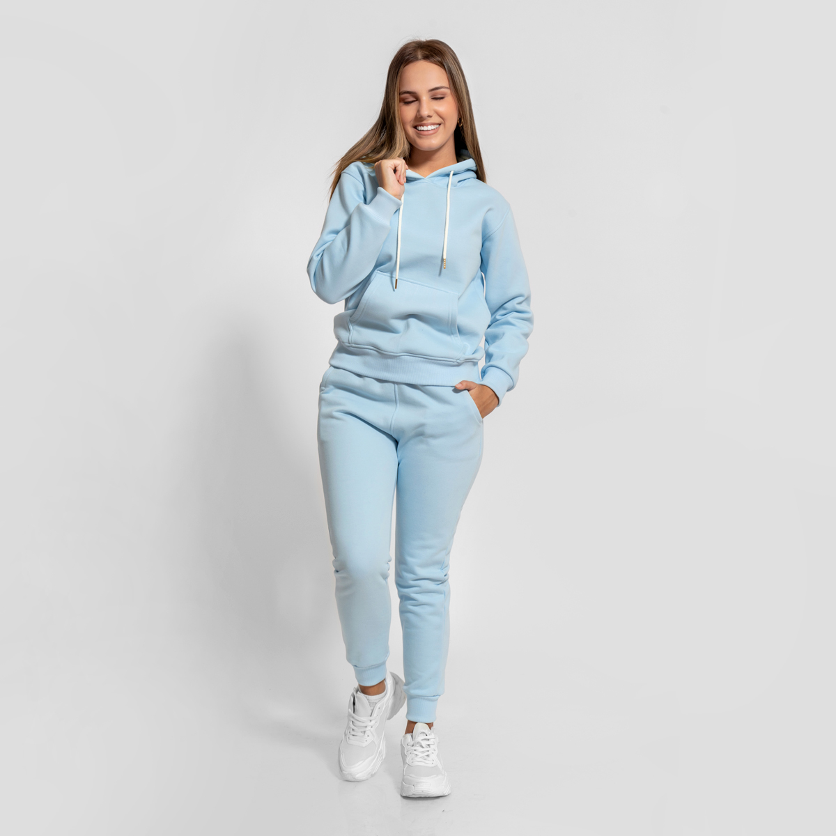 Ripley - CONJUNTO BUZO DE ALGODÓN POLERA CON CAPUCHA Y JOGGER PARA ...