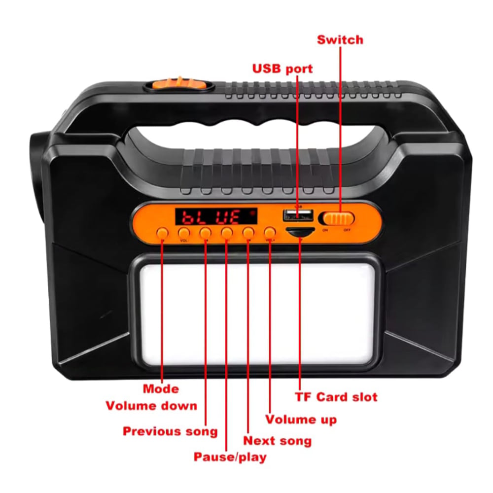 KIT PARLANTE RADIO FM CON PANEL SOLAR