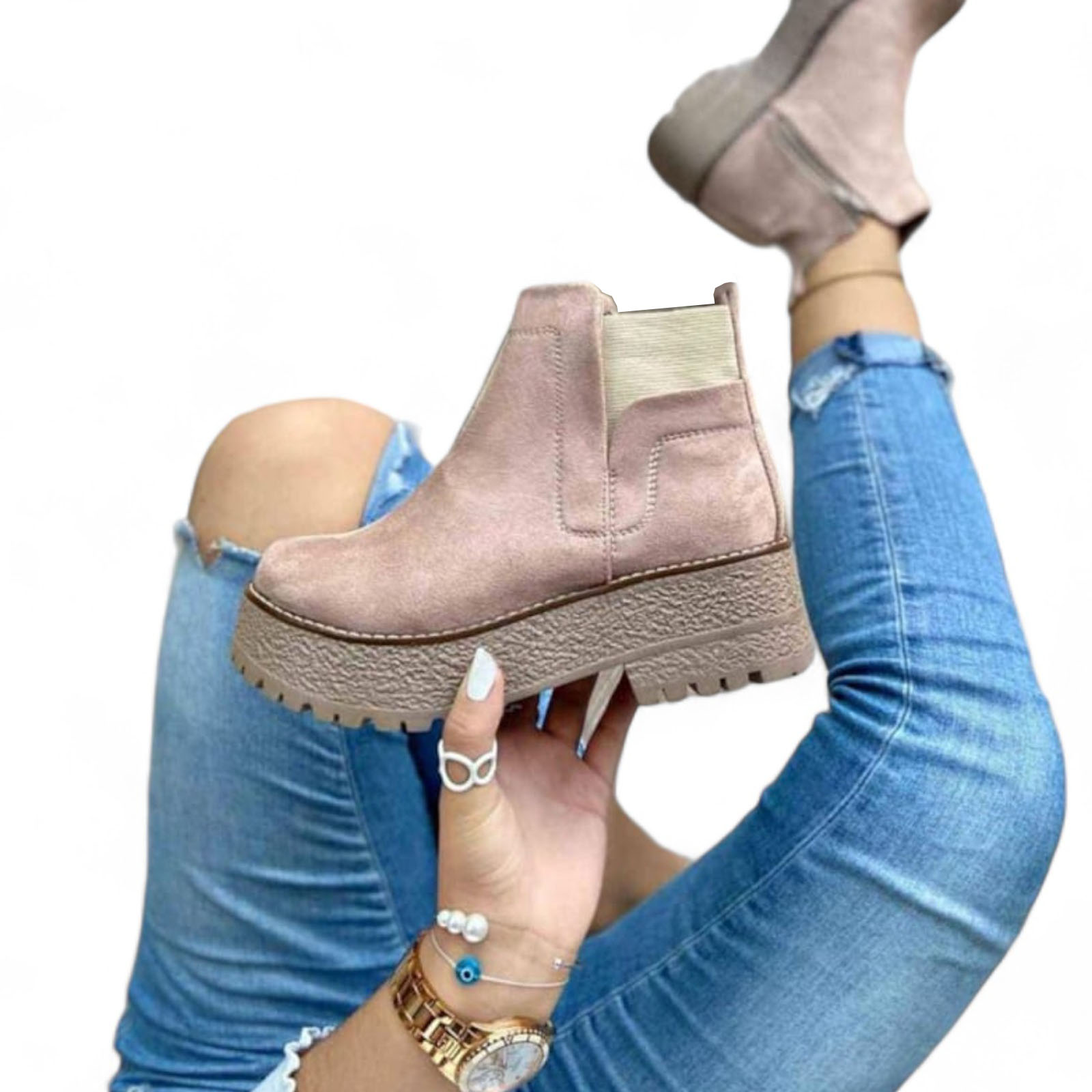 Ripley - BOTINES MUJER BEIGE CASUAL CIERRE1431L-64