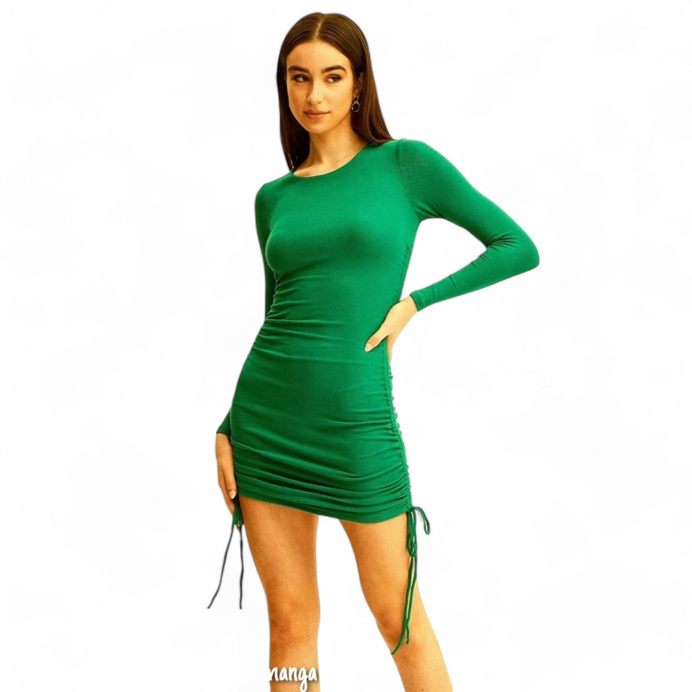 Ripley - VESTIDO MANGA LARGA MUJER VERDE ELVA SAB-20