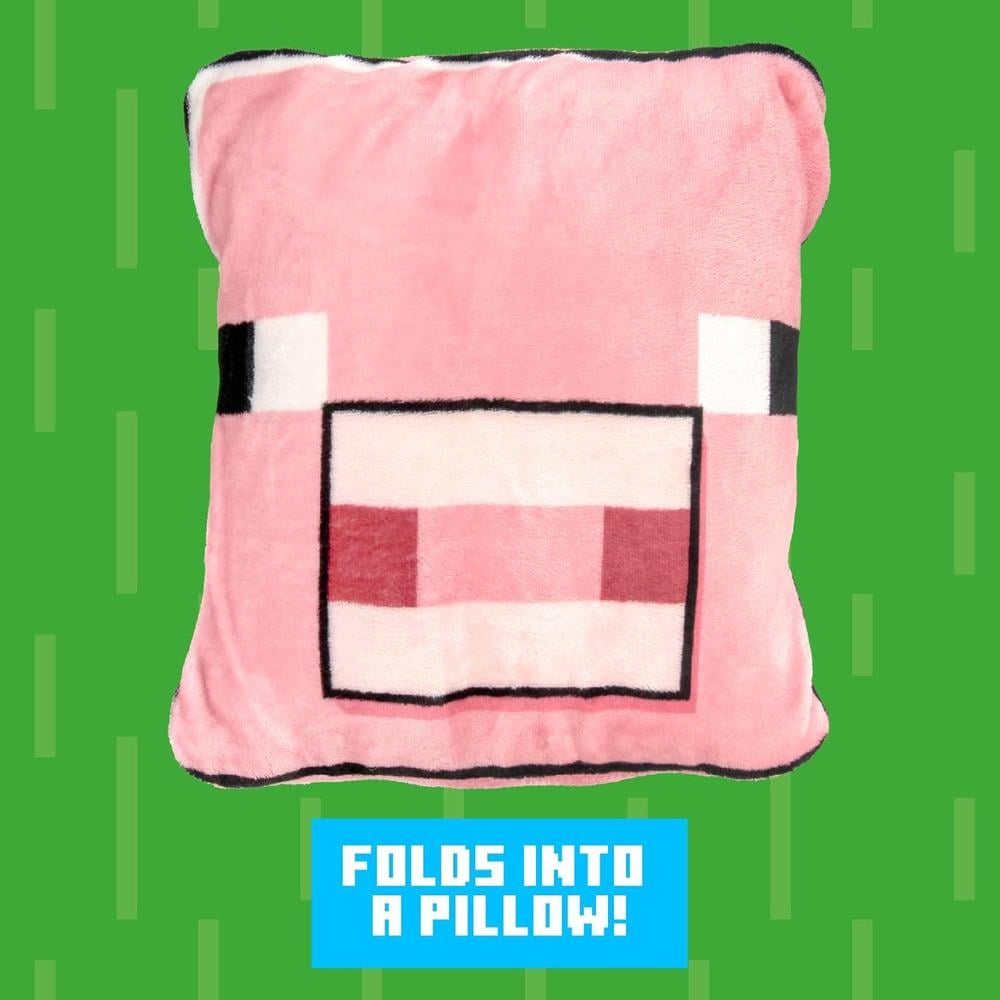 PALADONE MINECRAFT PIG, MANTA COJÍN 2 EN 1 OFICIAL