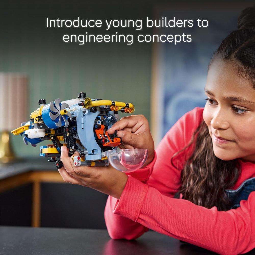 LEGO TECHNIC SUBMARINO DE INVESTIGACIÓN DE AGUAS PROFUNDAS, HÉLICES MÓVILES