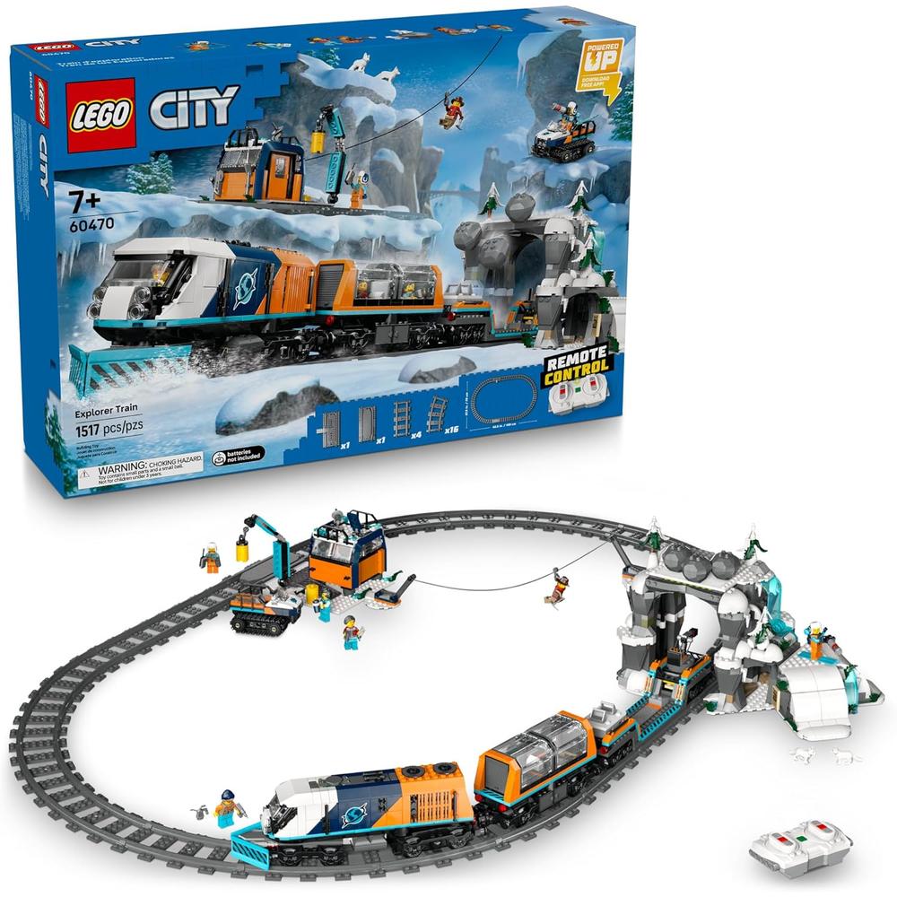 LEGO CITY TREN EXPRESO POLAR ÁRTICO, CONSTRUCCIÓN CON 6 MINIFIGURAS
