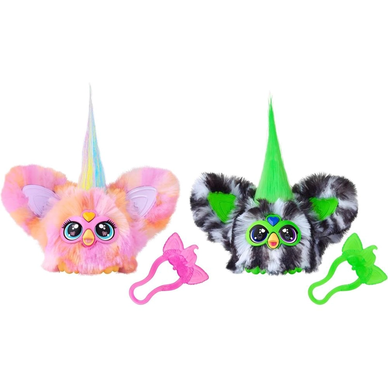 FURBY PACK 2 FURBLETS FIERCE Y FABULOUS GREENIE-MEANIE Y MAY-MAY ...