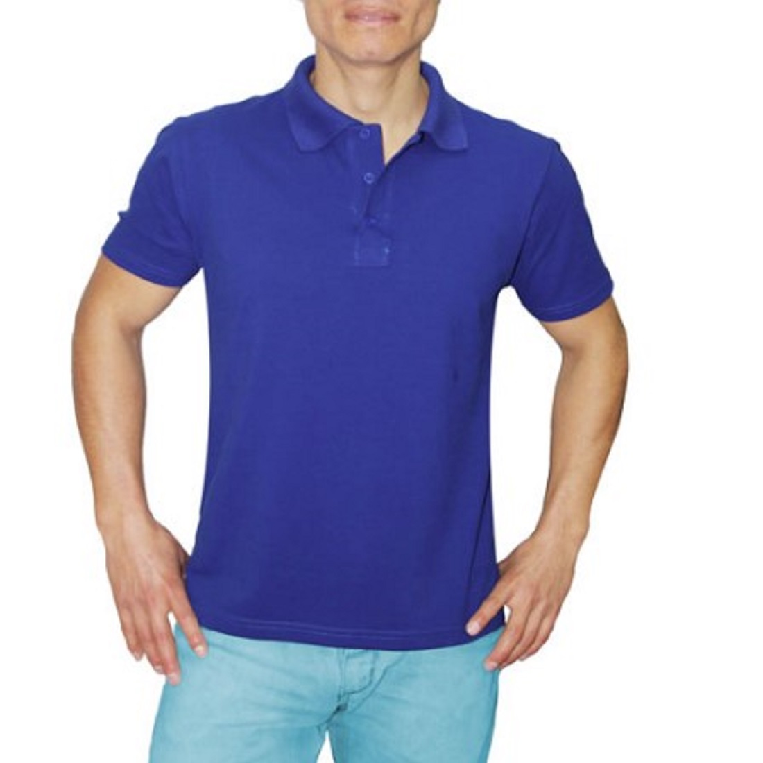 Ripley - POLO CAMISERO MANGA CORTA AZULINO