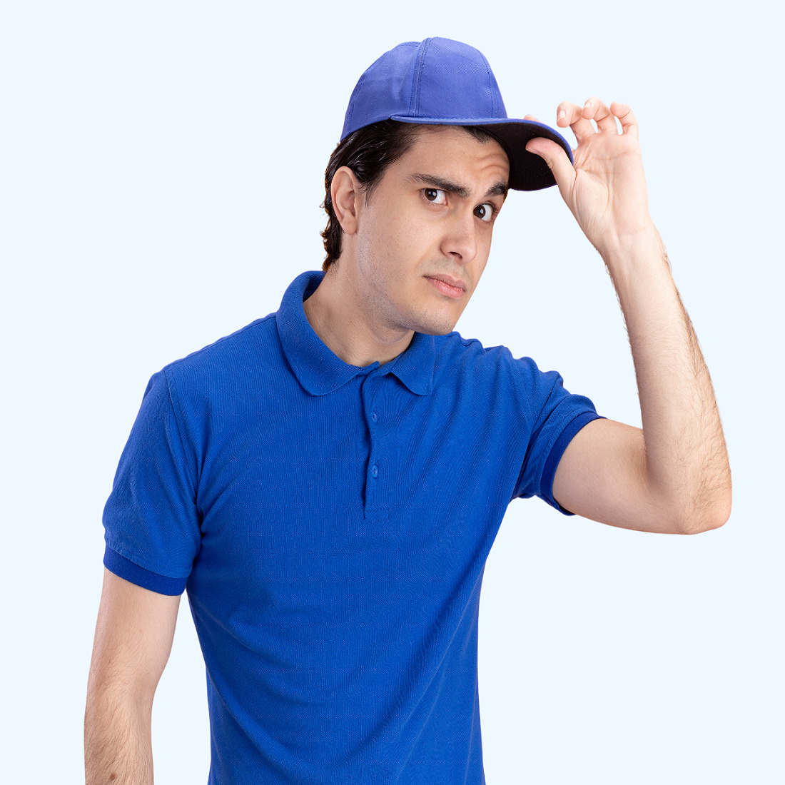 Ripley - POLO CAMISERO MANGA CORTA AZULINO