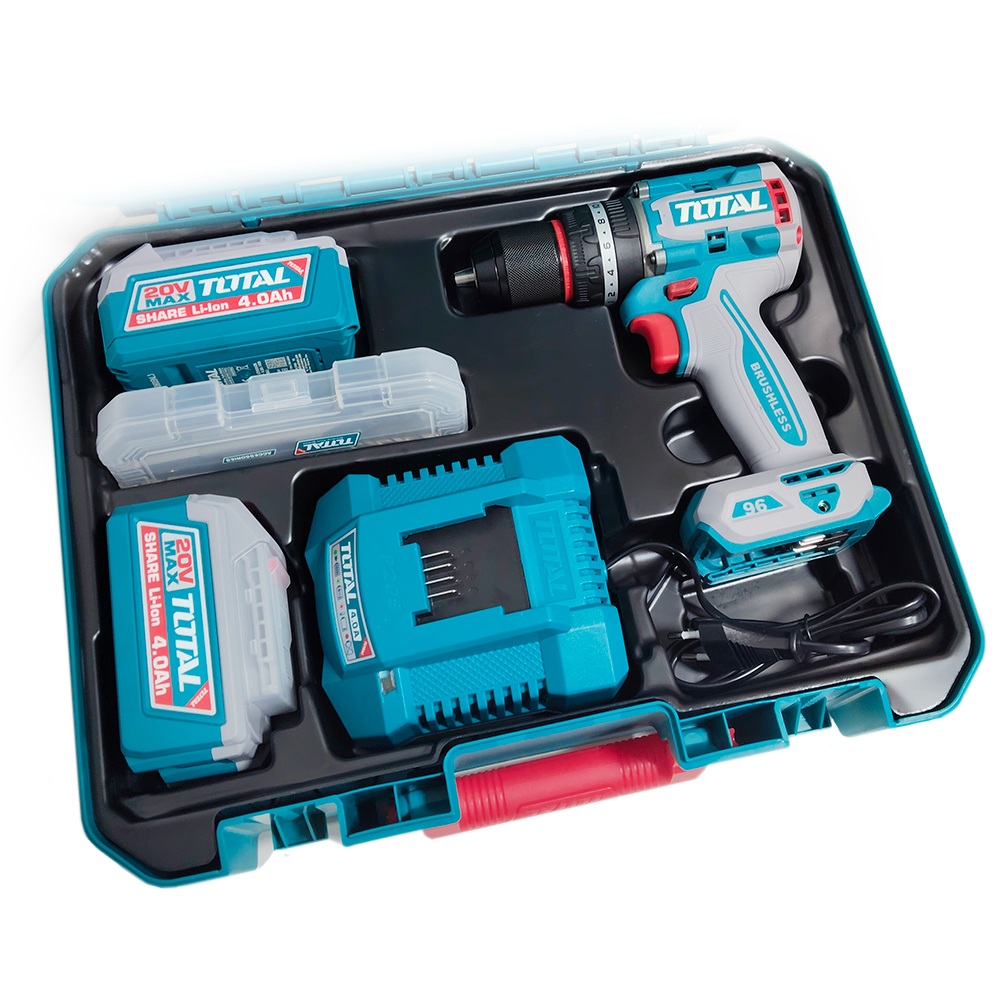 TALADRO ATORNILLADOR PERCUTOR INDUSTRIAL 1/2″ TOTAL TIDLI20968 20V 96NM ...