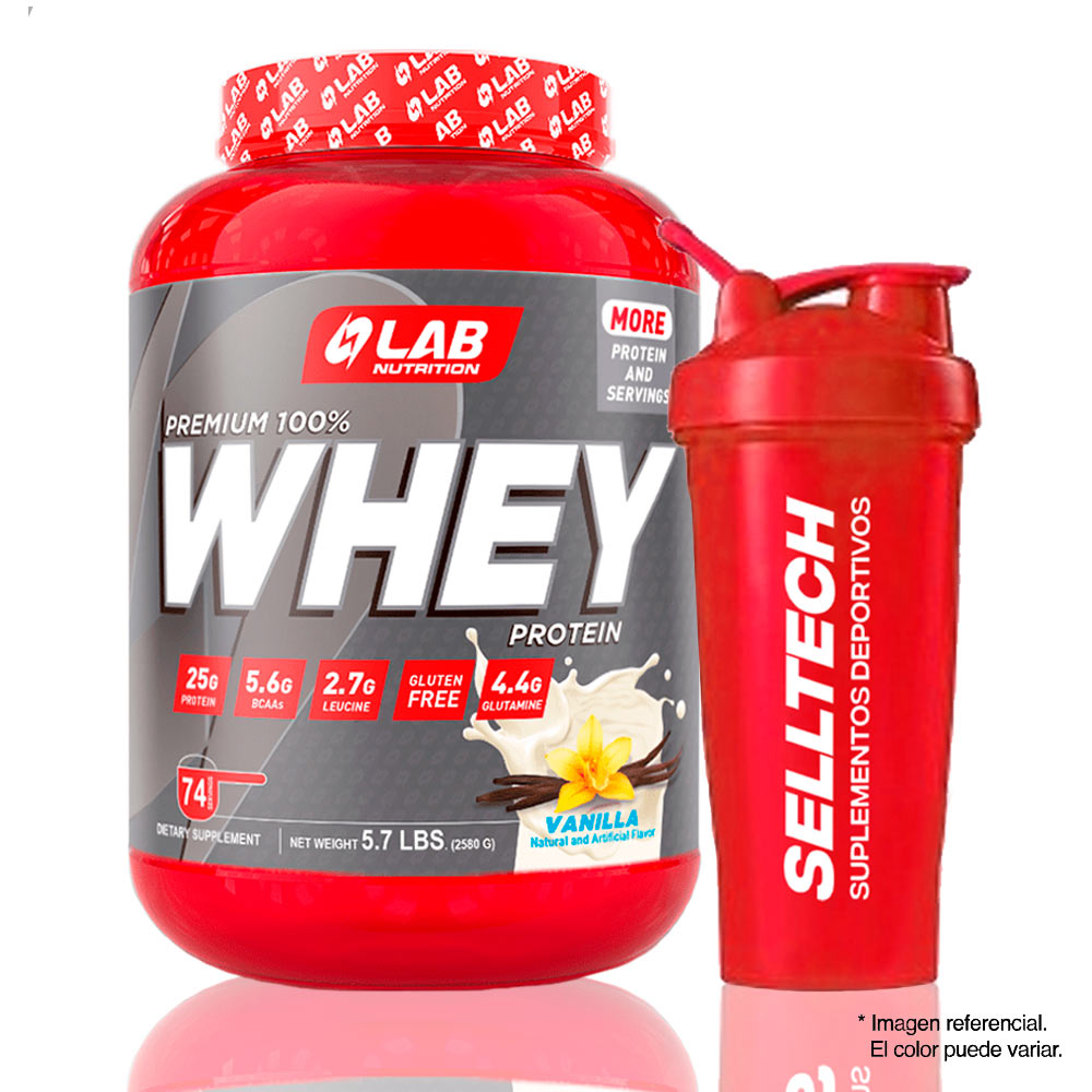 Ripley - PROTEÍNA LAB NUTRITION PREMIUM WHEY 5.5 LB VAINILLA + SHAKER