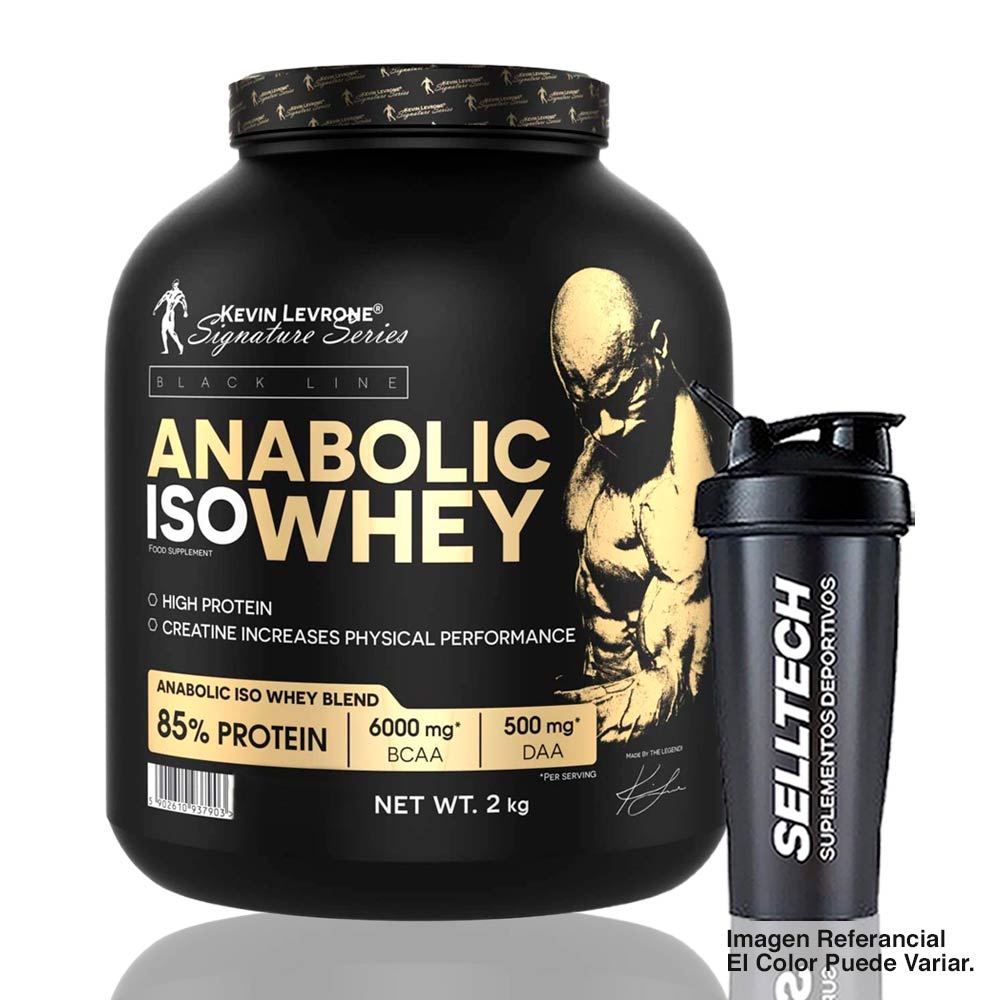 Ripley - PROTEÍNA KEVIN LEVRONE ANABOLIC ISO WHEY 2KG SNICKERS + SHAKERS