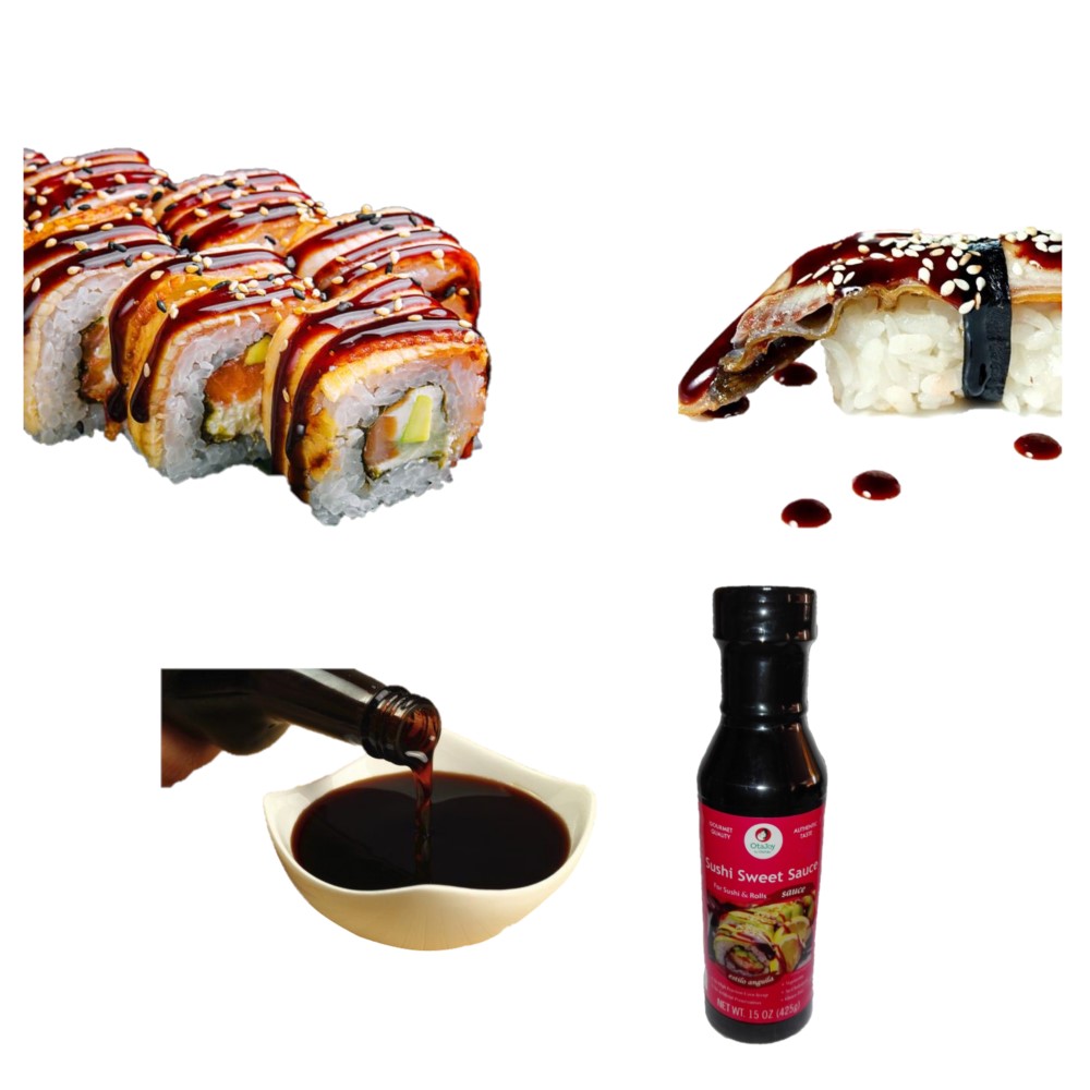 SALSA DE ANGUILA UNAGI PARA MAKIS SUSHI MARCA OTAJOY CONTENIDO 425GR