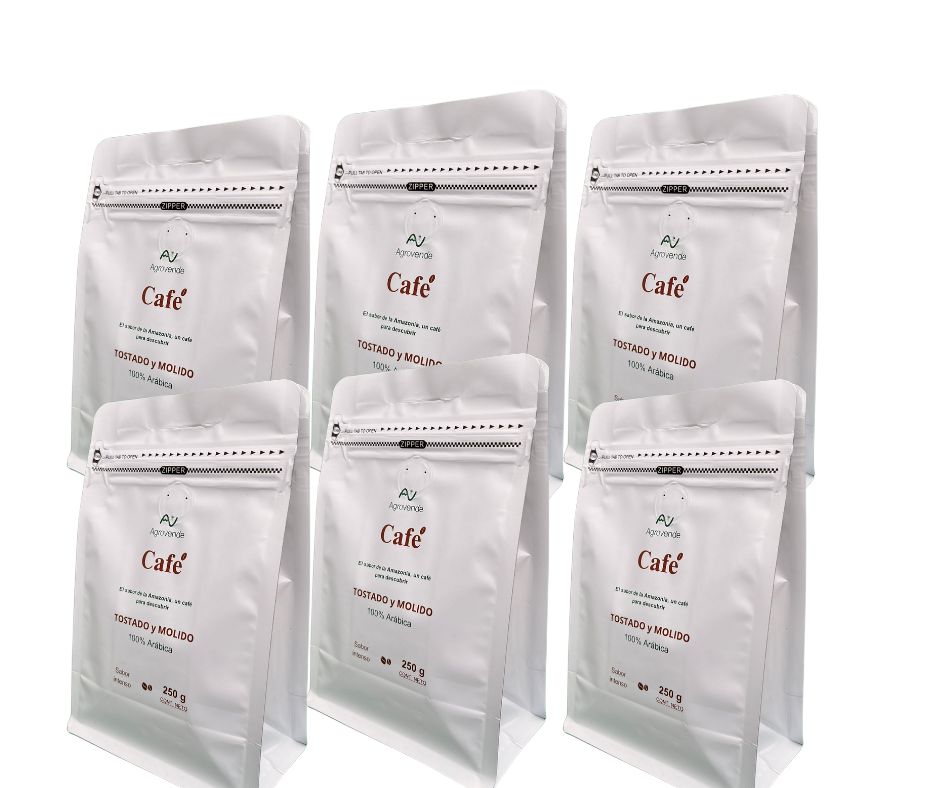 Ripley - SEIS DOYPACK DE CAFE TOSTADO Y MOLIDO X 250 CU AGROVENDE CAFÉ