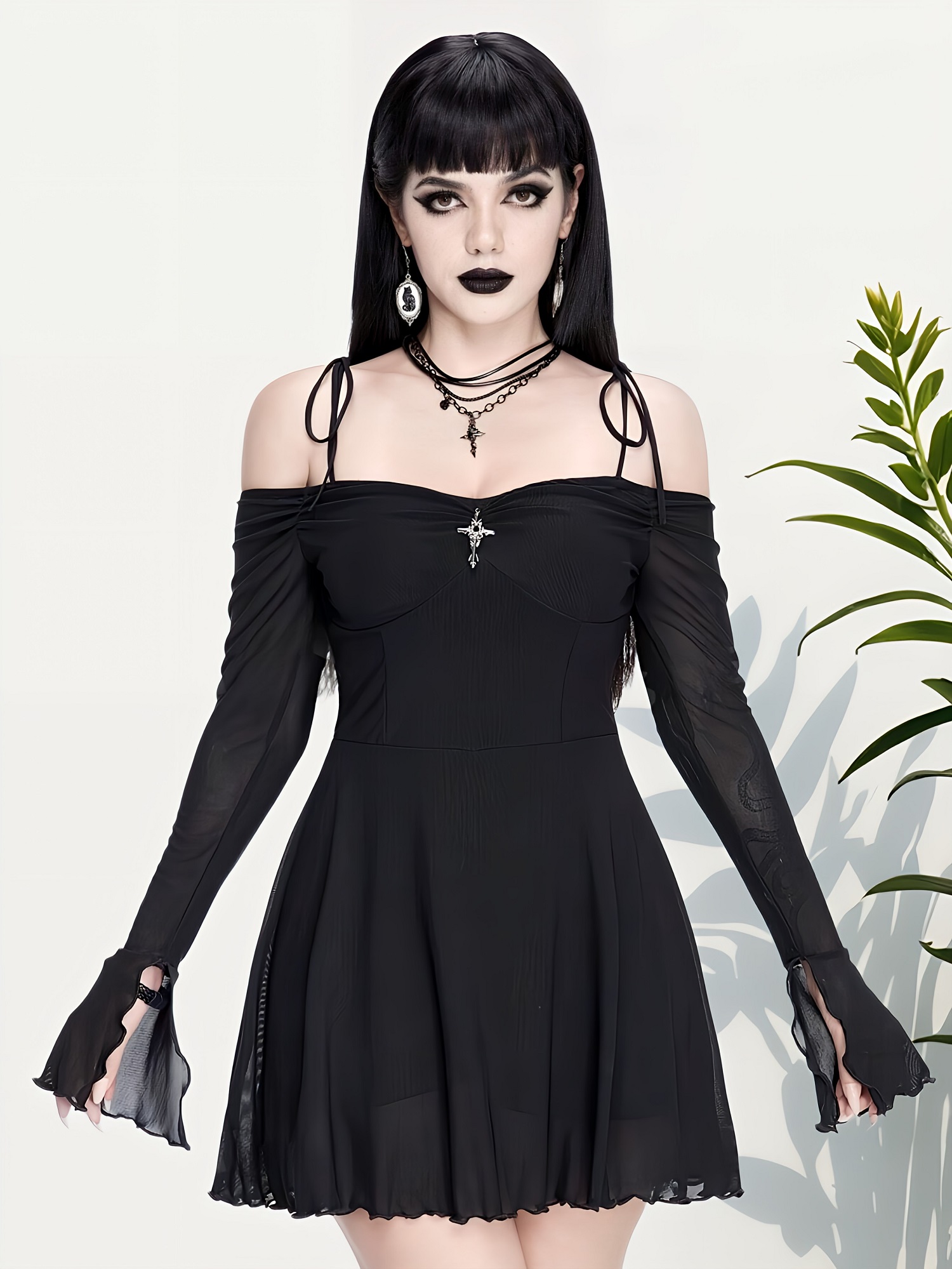 Ripley - VESTIDO GREETA CRISTAL GOTICA KAWAII