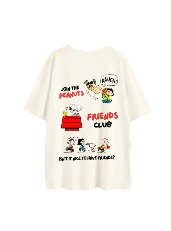 POLO OVERSIZE MANGA CORTA SNOOPY CLUB FRIENDS