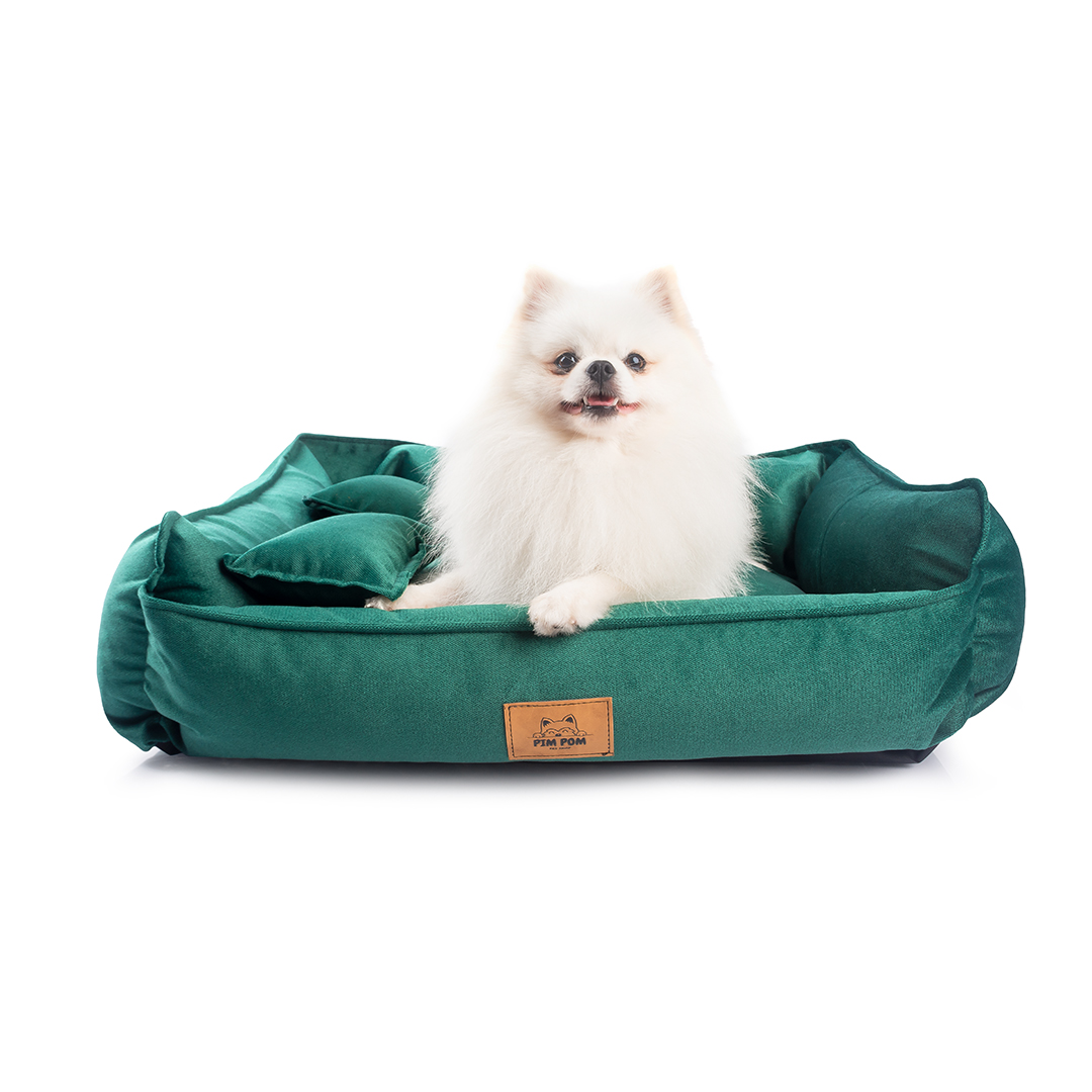Ripley - CAMA PERROS PREMIUM HIPOALERGÉNICA TALLA S COLOR VERDE