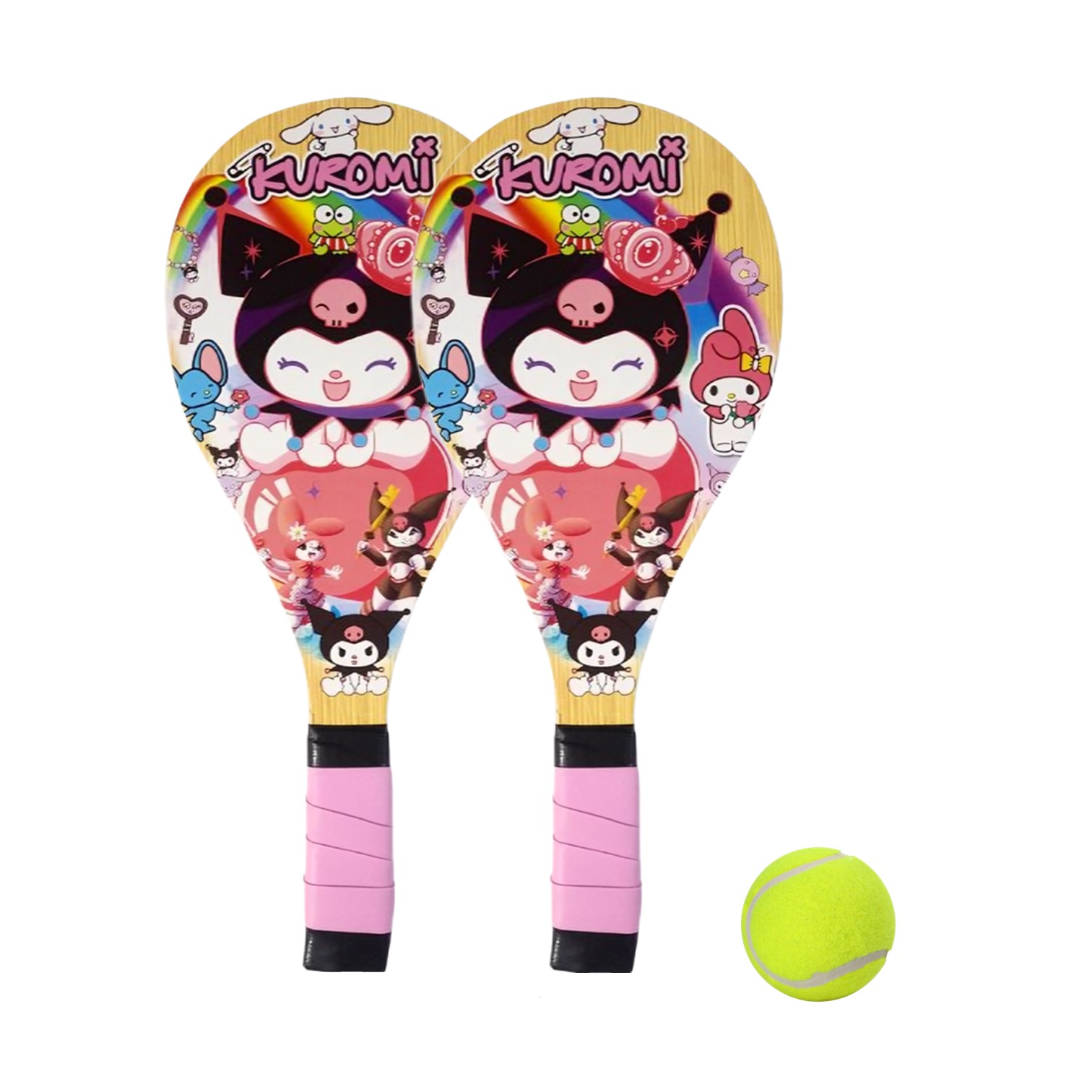 RAQUETAS SQUASH MADERA PALETAS MÁS PELOTA RECREACIONAL