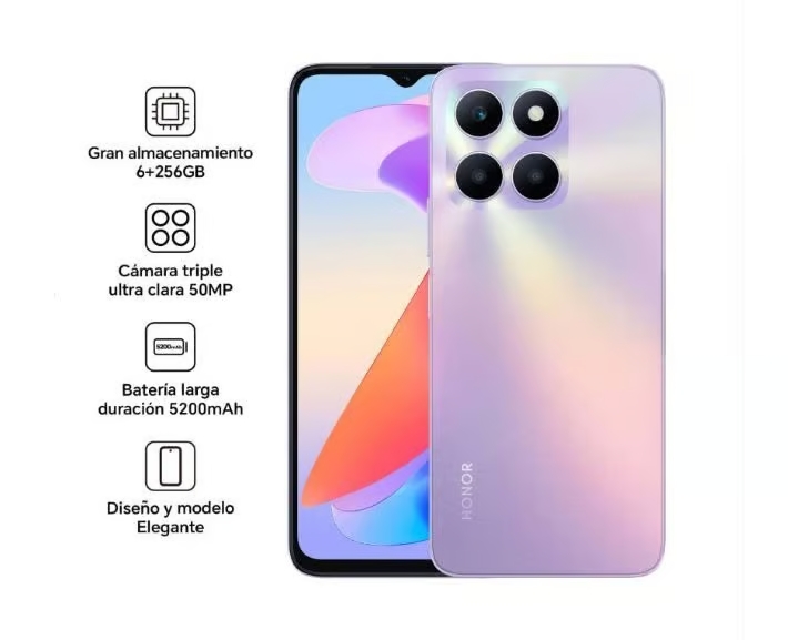 Ripley - HONOR X6A PLUS 6GB RAM + 256GB MORADO / PURPLE
