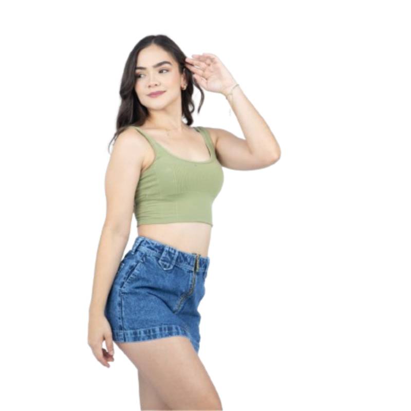 Ripley - FALDA MINI MUJER CON CIERRE DENIN RIGIDO