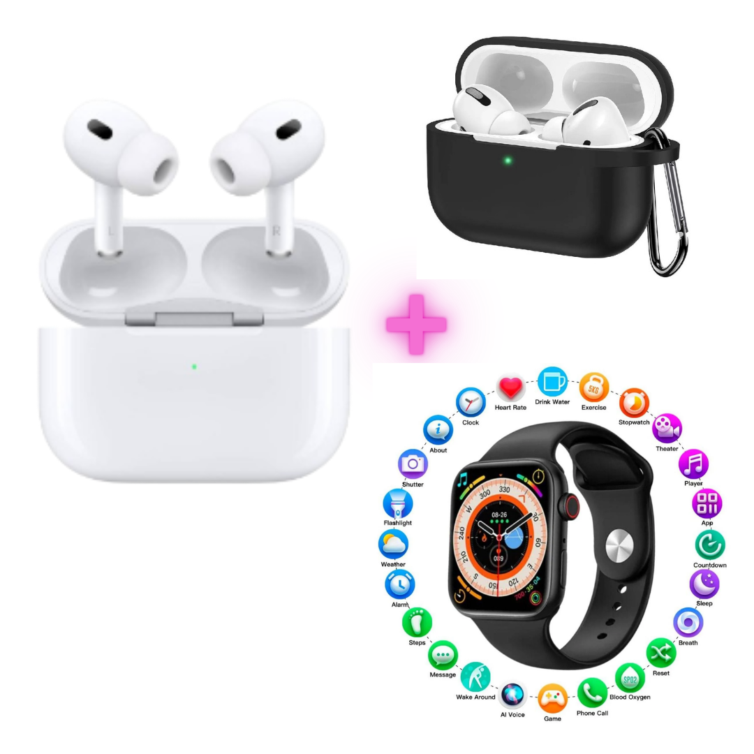 Ripley - AUDIFONOS PODS PRO 2 + SMARTWATCH T900 + FUNDA NEGRA