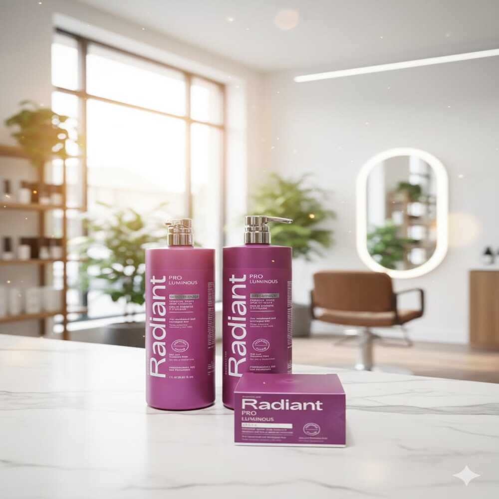 RADIANT PRO LUMINOUS SHAMPOO 1 LT + ACONDICIONADOR + MASK 350GR