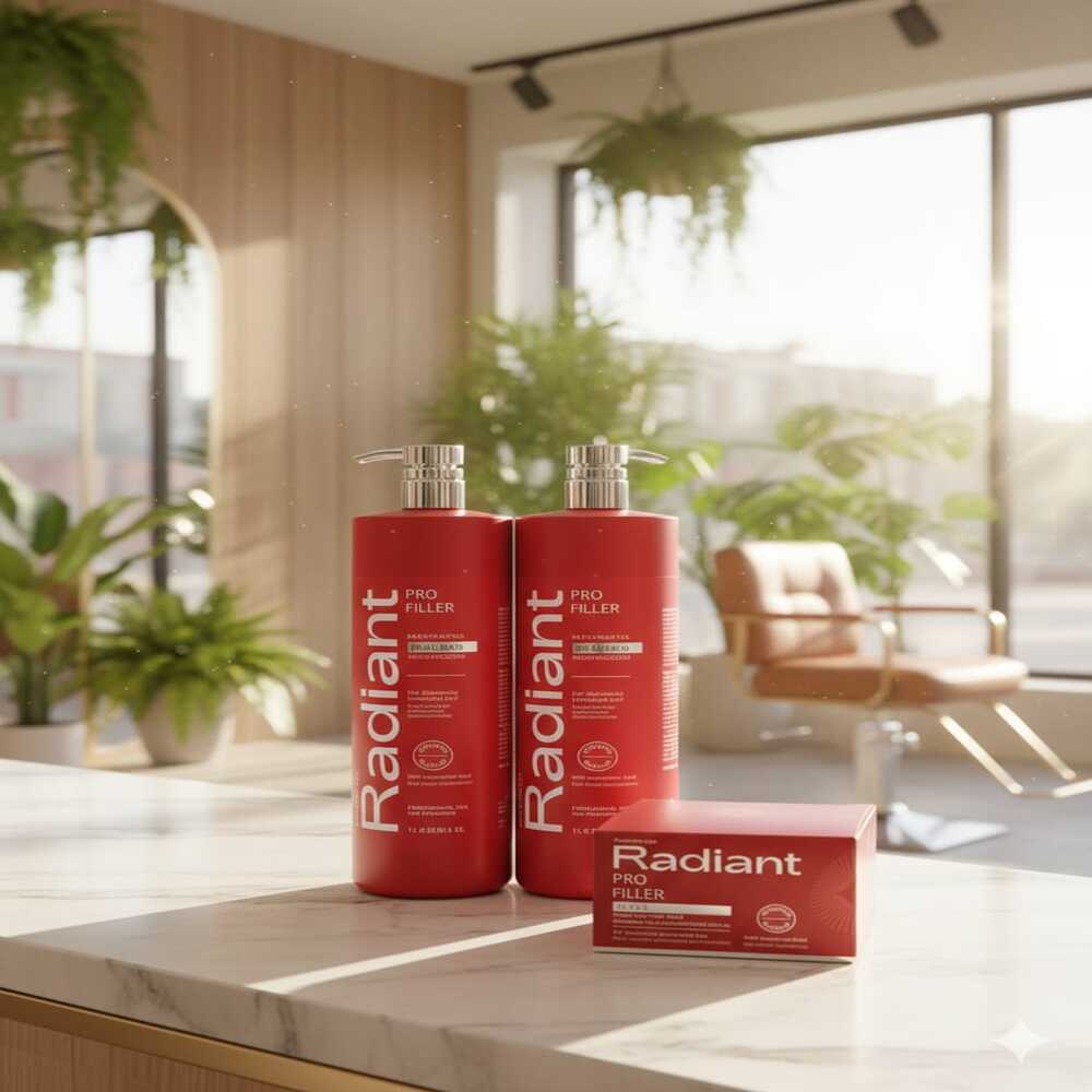 RADIANT PRO FILLER SHAMPOO 1 LT + ACONDICIONADOR + MASK 350GR