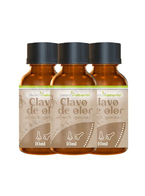 PACK 3 ACEITE ESENCIAL DE CLAVO DE OLOR HEALTHNATURAL 30ML