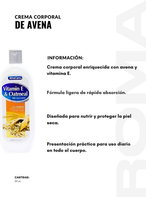 PACK 3 CREMA CORPORAL DE AVENA 591ML XTRACARE
