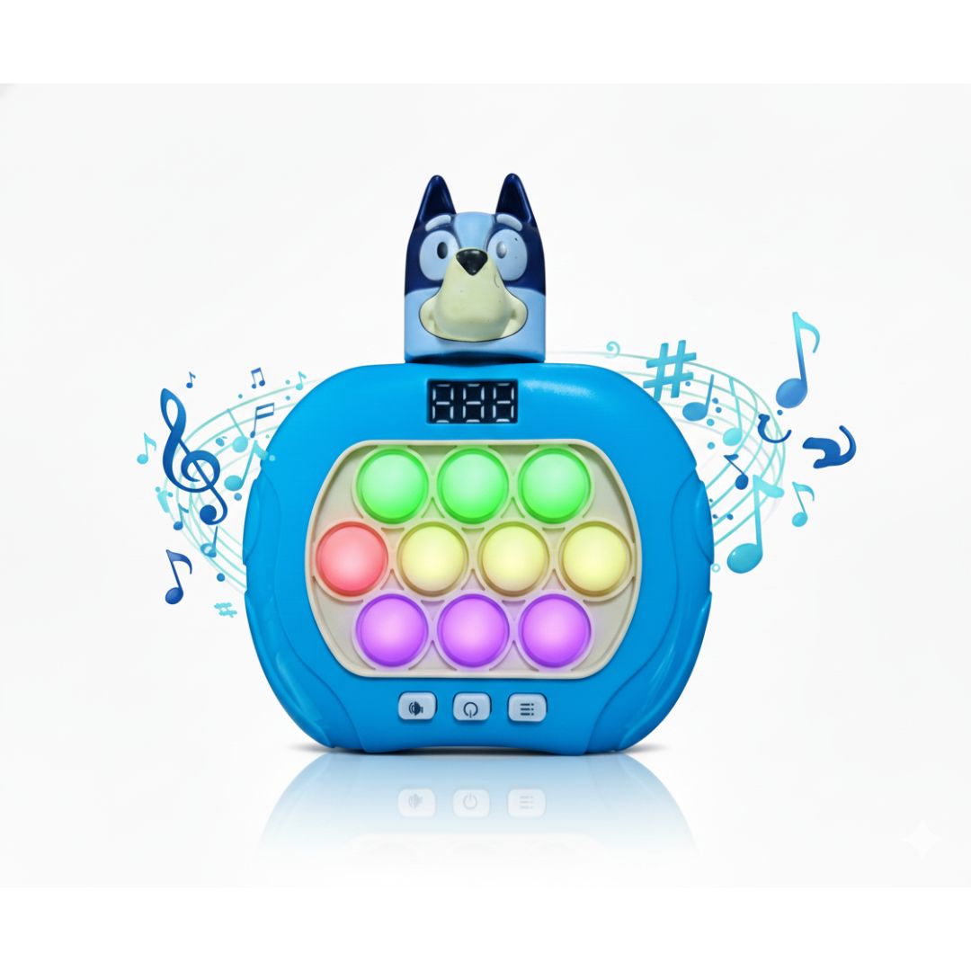JUGUETE BLUEY POP IT MUSICAL CON PANTALLA + DIVERSIÓN EN NIVELES +900 ...