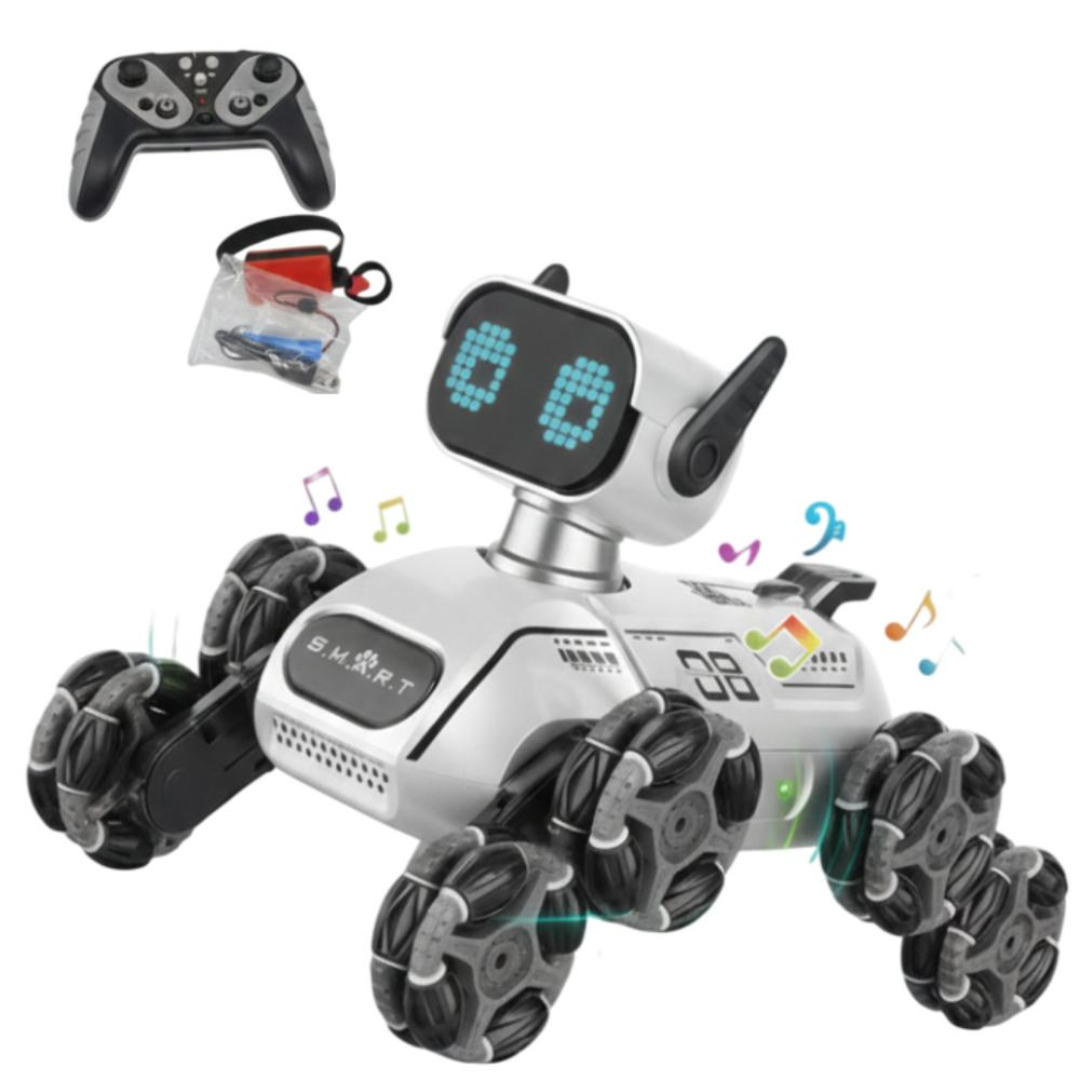 PERRO ROBOT DE 8 LLANTAS JUGUETE ELECTRÓNICO PARA NIÑOS Y NIÑAS ...