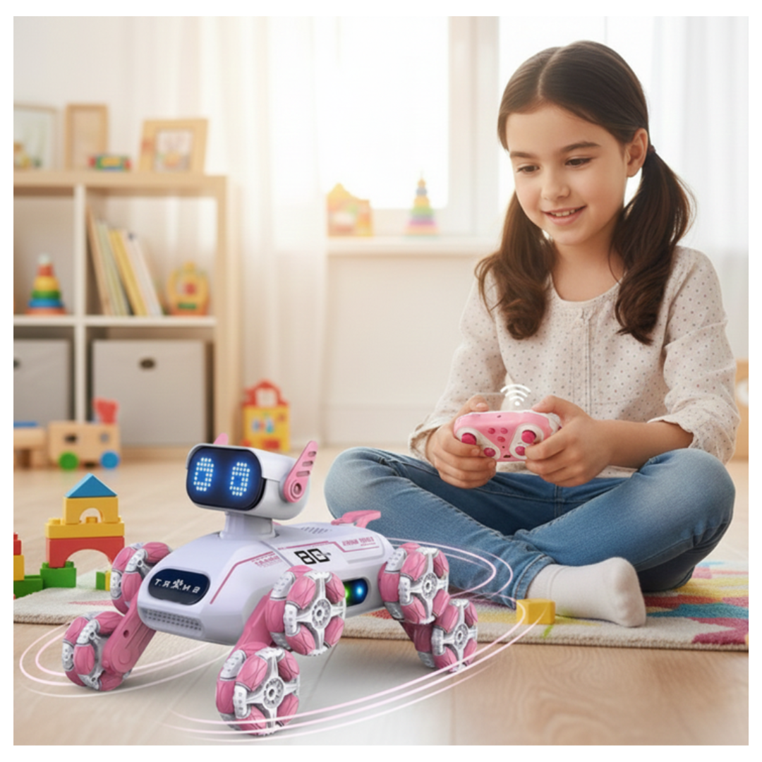 PERRO ROBOT DE 8 LLANTAS JUGUETE ELECTRÓNICO PARA NIÑOS Y NIÑAS ...