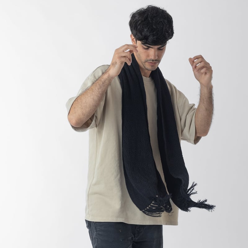 Ripley - BUFANDA ROYAL ALPACA ONYX TEXTURED TRANQUILITY