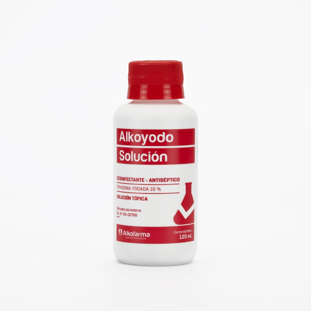 YODO SOLUCIÓN POVIDONA YODADA 10% YODOPOVIDONA DE 120 ML ALKOFARMA