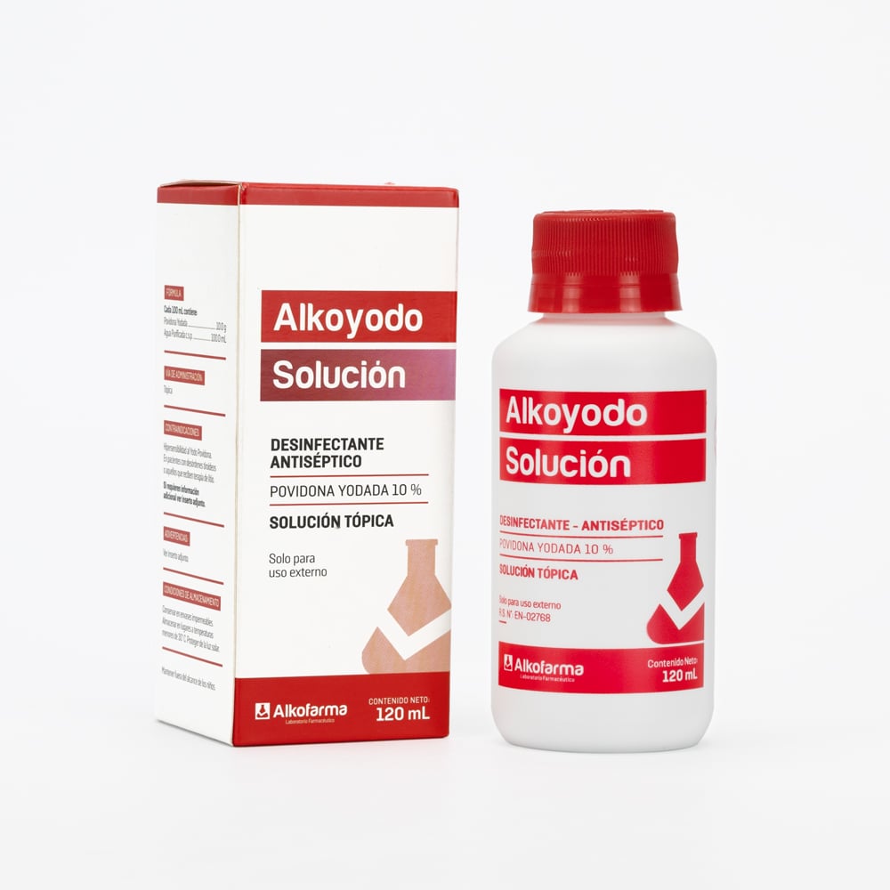 YODO SOLUCIÓN POVIDONA YODADA 10% YODOPOVIDONA DE 120 ML ALKOFARMA