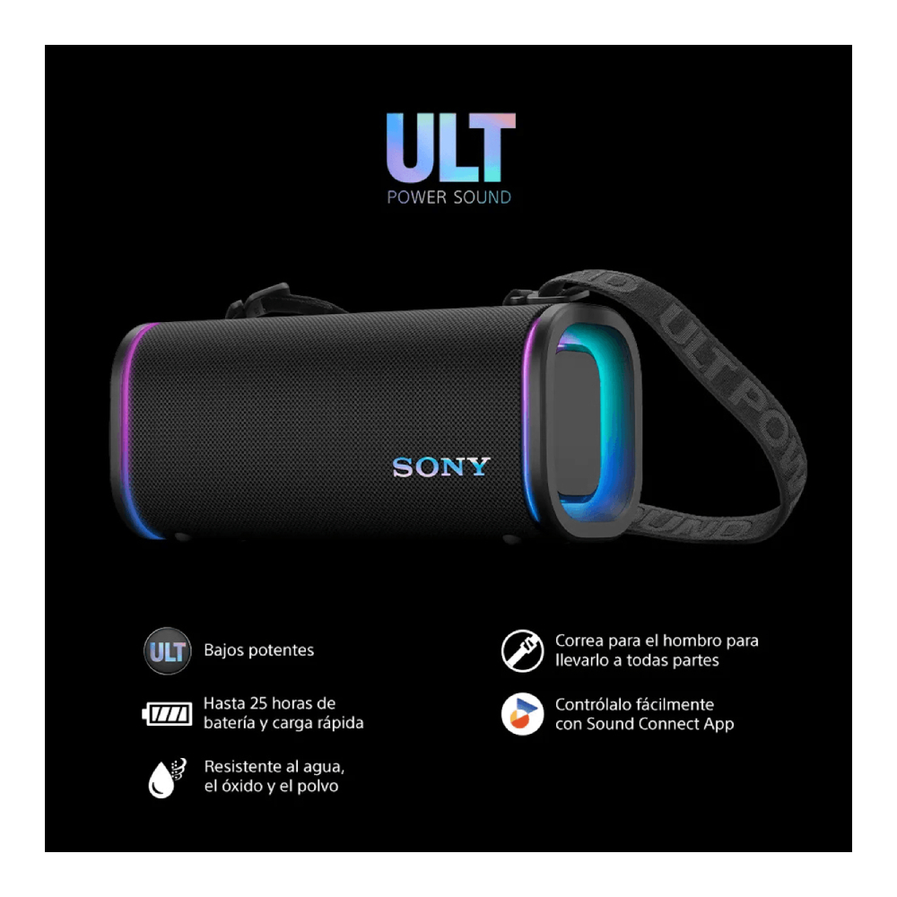 ⁠PARLANTE PARA FIESTA SONY SRS-ULT50 ULT FIELD 5 NEGRO