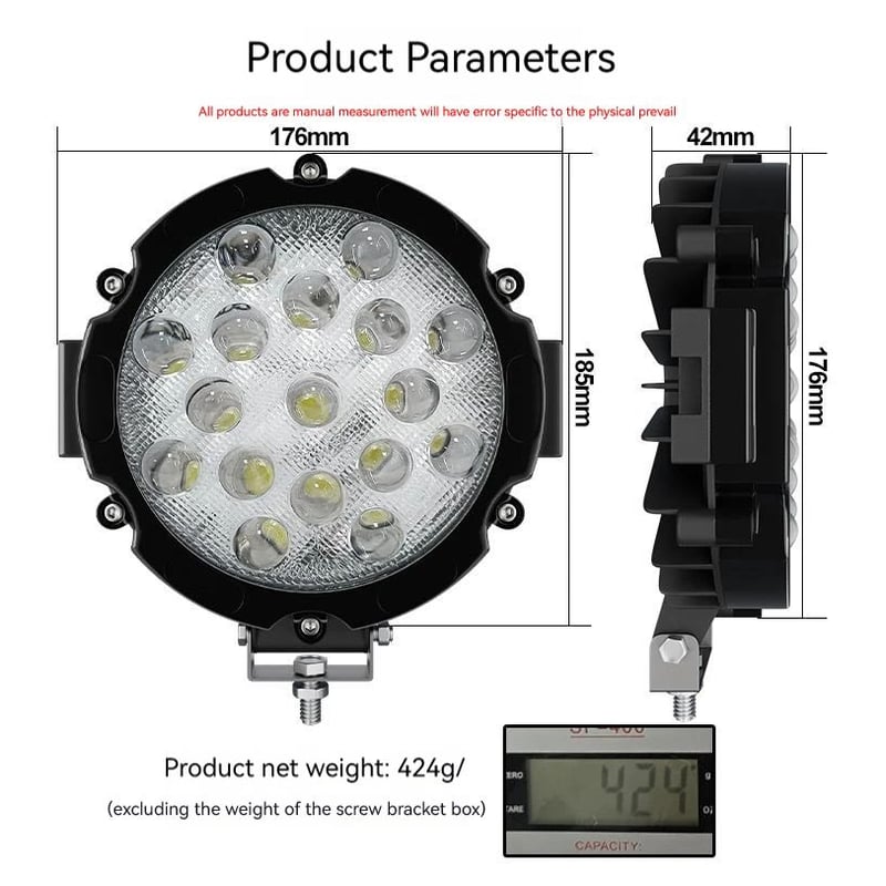 Ripley - FARO LED NEBLINERO 7 PULGADAS 17 EPISTAR LUPA 51W 1PCS