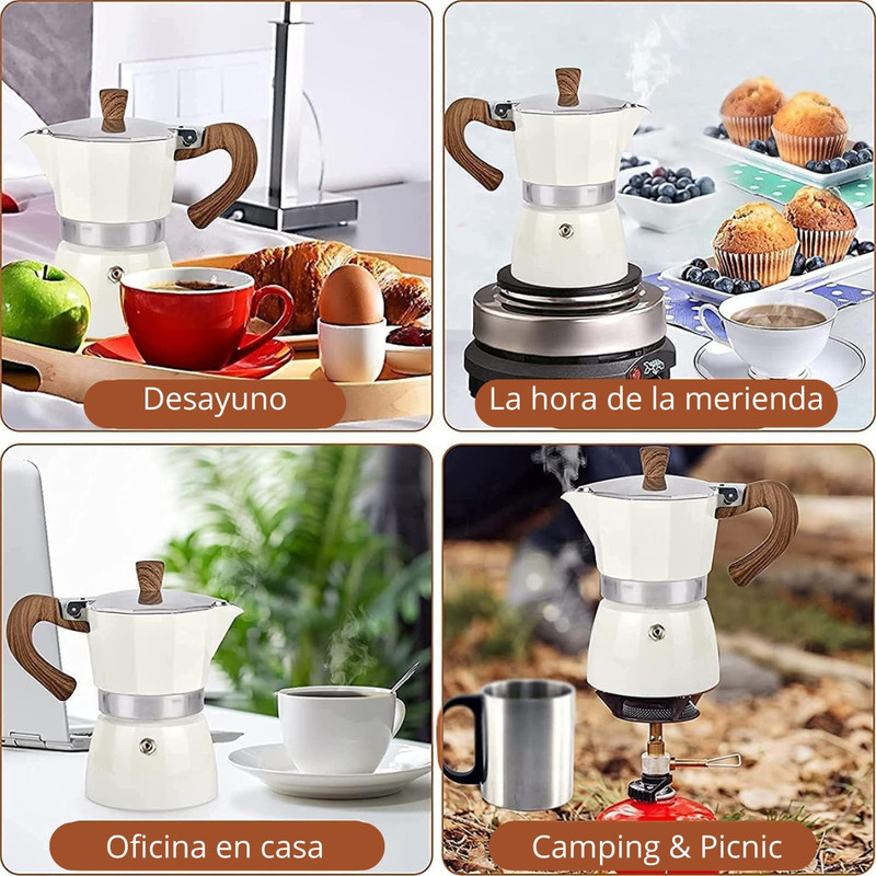 Ripley - CAFETERA MOKA ITALIANA ESPRESSO 9 TAZAS 450 ML BLANCO