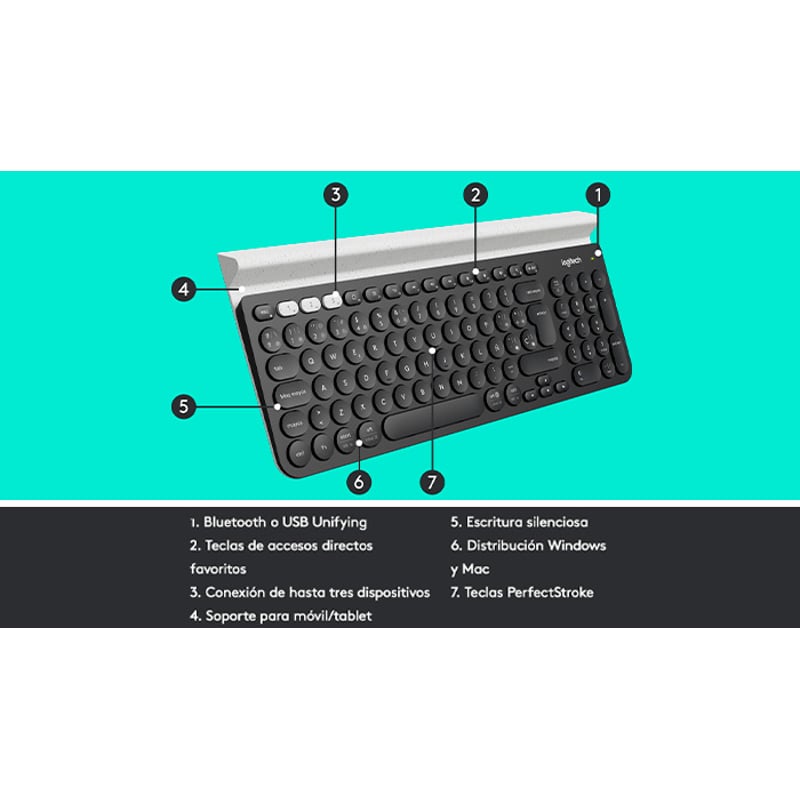 Ripley - TECLADO LOGITECH MULTI -DEVICE K780 WIRELES