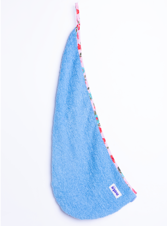 Ripley - TOALLA NIÑA NATA COTON AZUL CLARO CABELLO
