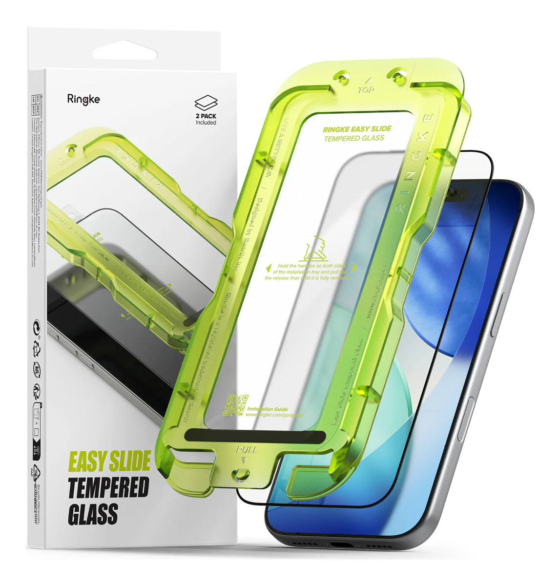 MICA VIDRIO RINGKE EASY SLIDE PARA IPHONE 17 PRO MAX 6.9 2PC