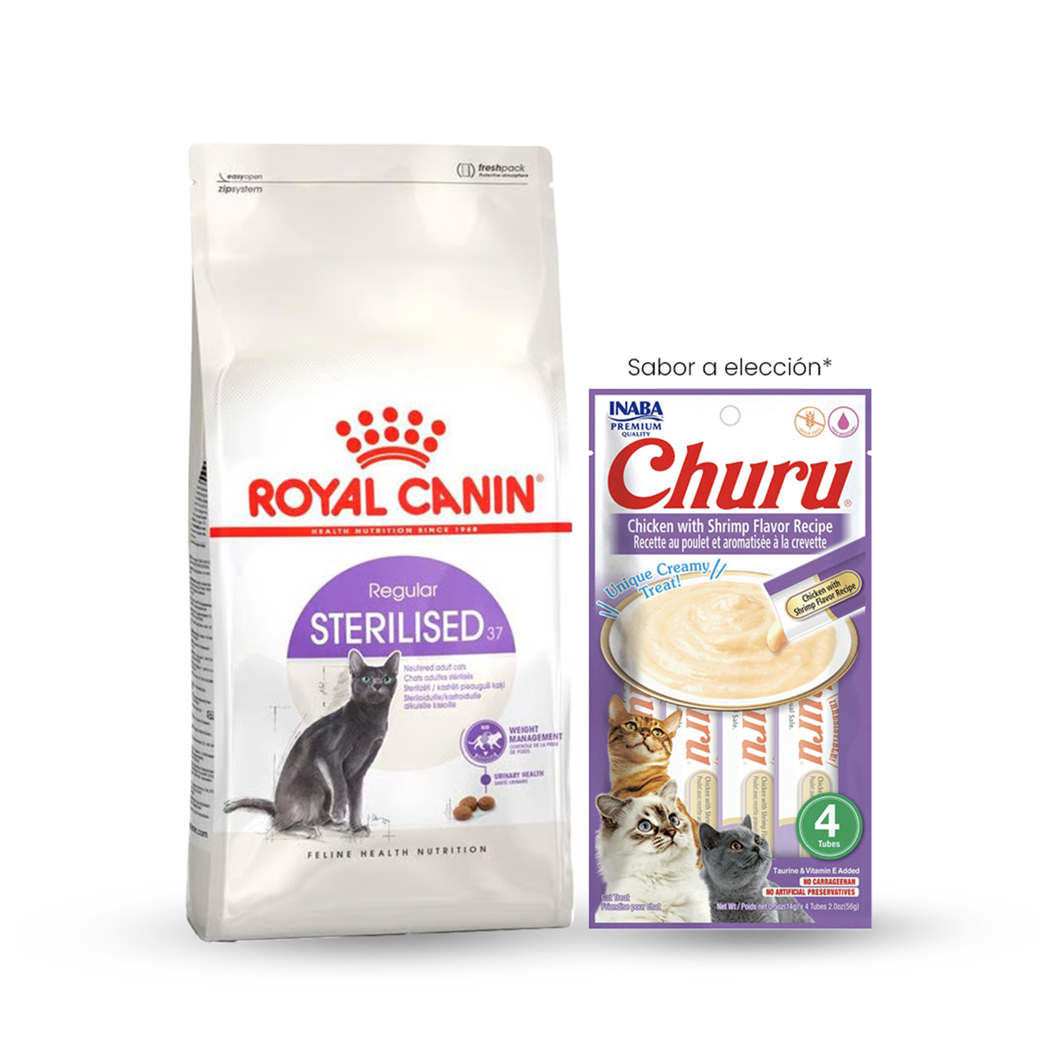 Ripley - COMIDA PARA GATO ESTERILIZADO 2KG + CHURU