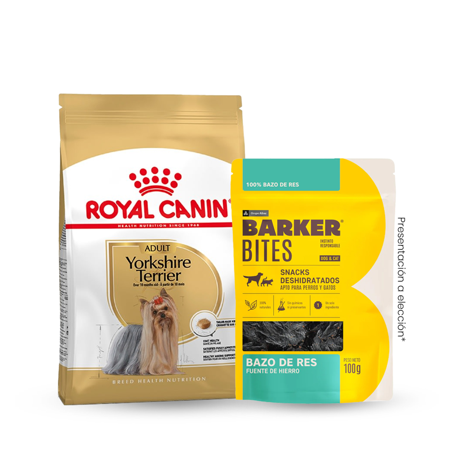 Ripley - COMIDA PARA YORKSHIRE ADULTO 3KG + SNACK BITES BARKER