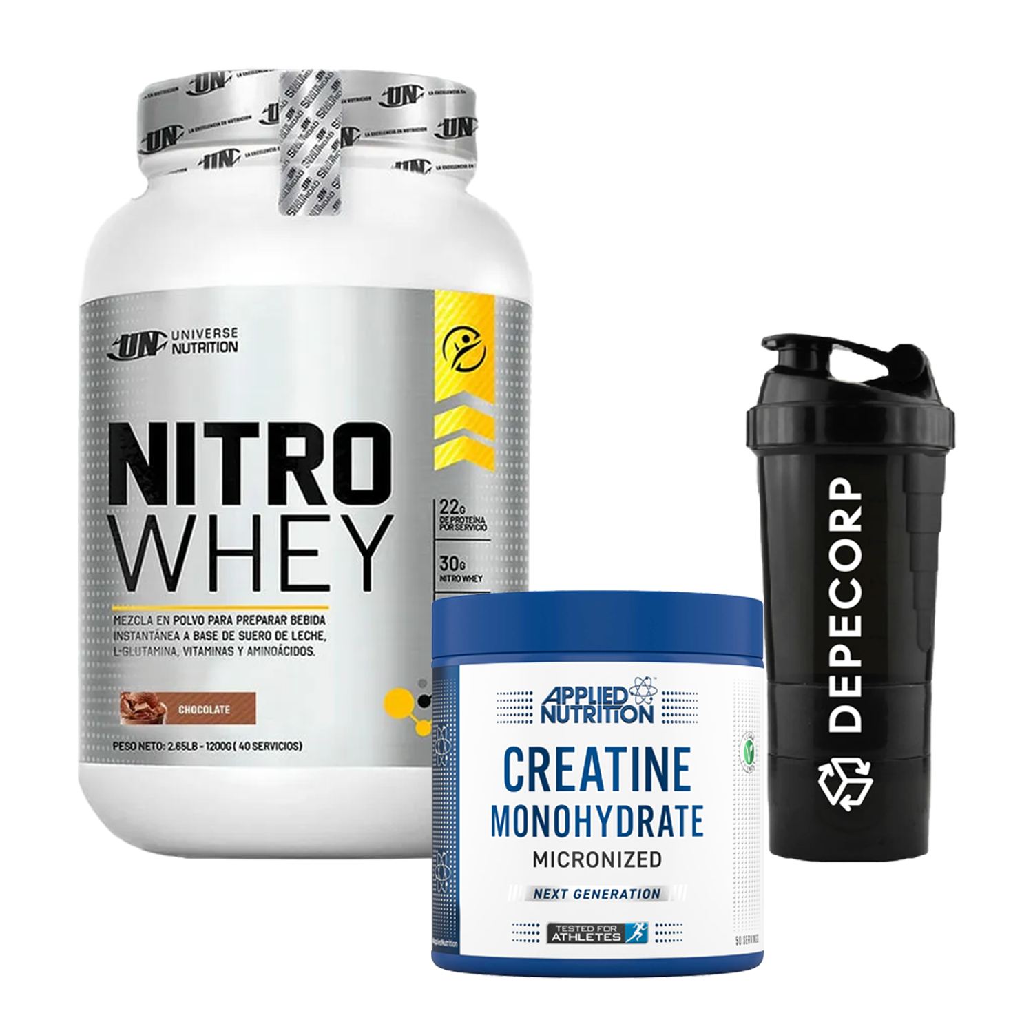 Ripley - PACK CREATINA MONOHIDRATADA APPLIED NUTRITION 250GR + NITRO ...